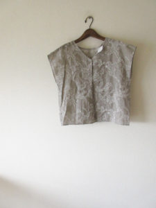 2019SS marble SUD / マーブルシュッド 059M065017 Damashie フレンチBlouse GREY