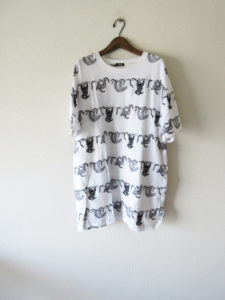 2019SS marble SUD / マーブルシュッド 039S050070 EMB ナマケモノ HALF SL TEE OP WHITE